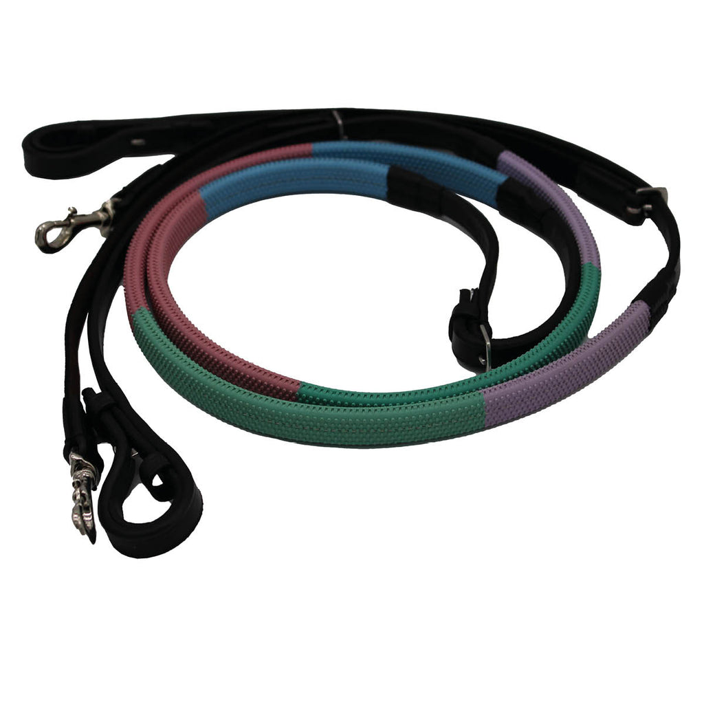 Coloured Rubber Training Reins - Balanced Support Reins ...
